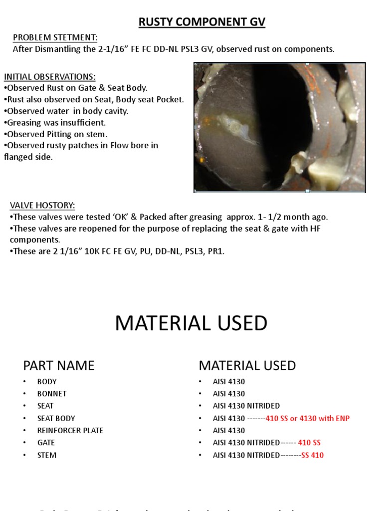 Rusty Parts | PDF | Rust | Valve