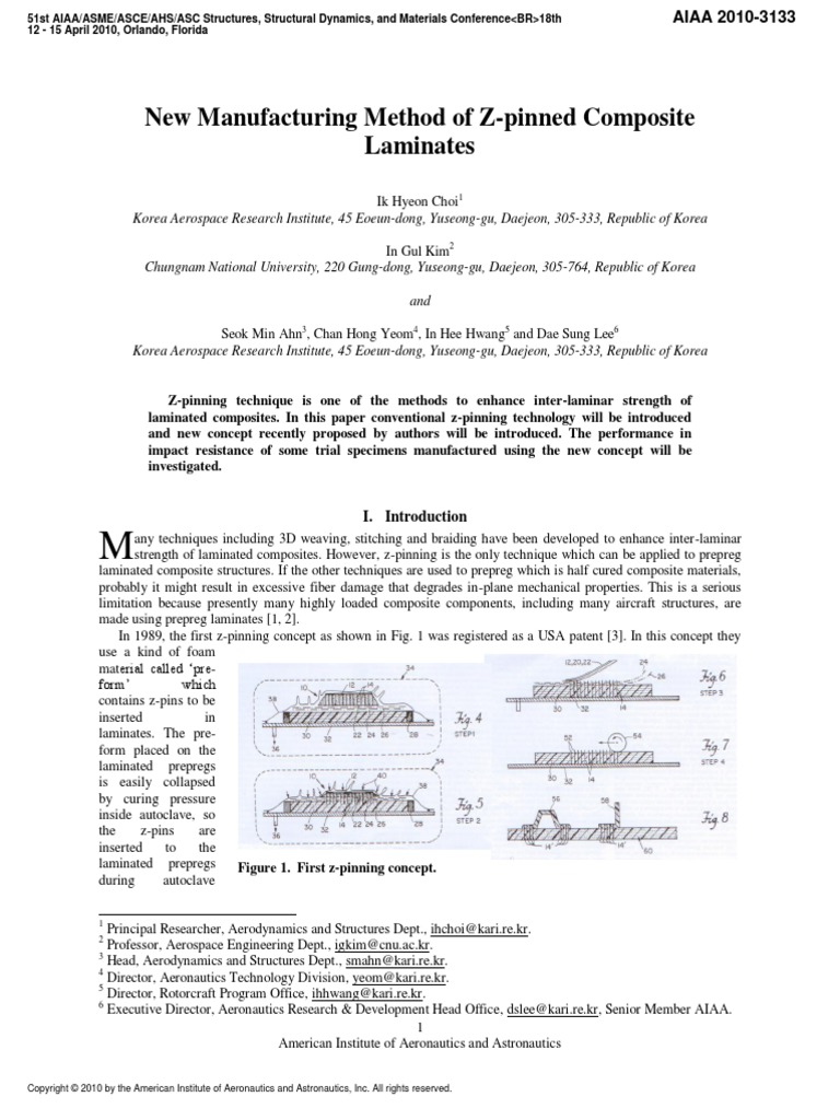New Manufacturing Method of Z-Pinned Composite Laminates | PDF ...