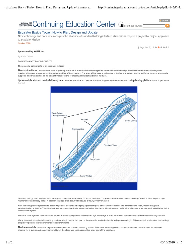 Escalator Basics | PDF | Escalator | Industries
