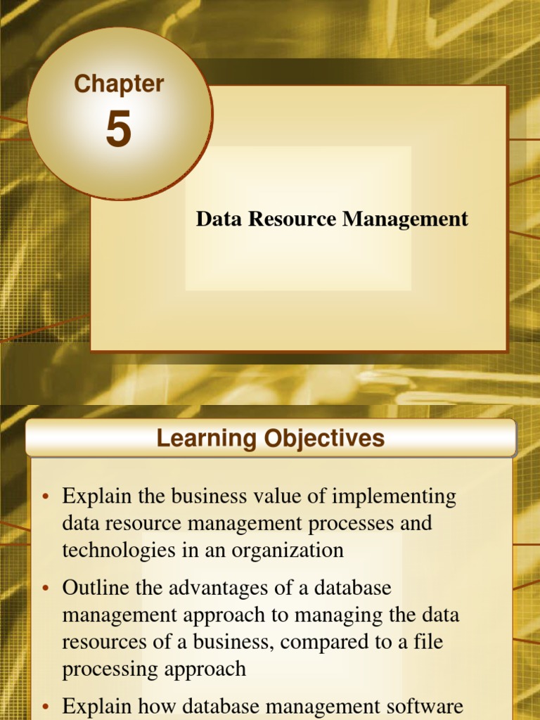 Data Resource Management | PDF | Databases | Data Warehouse