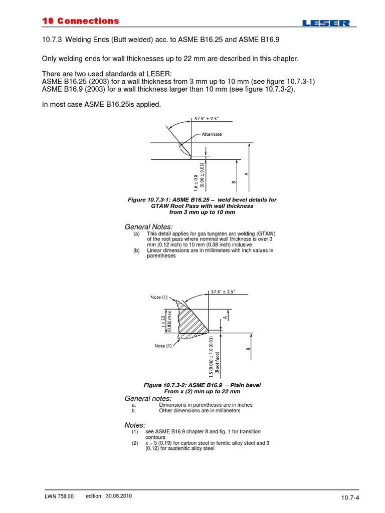 ASME B16.25 Welding Ends Specifications | PDF | Welding | Construction