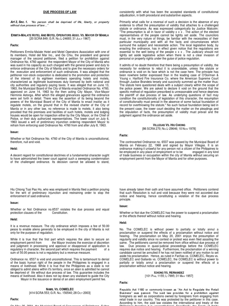 Due Process of Law | PDF | Due Process Clause | Due Process