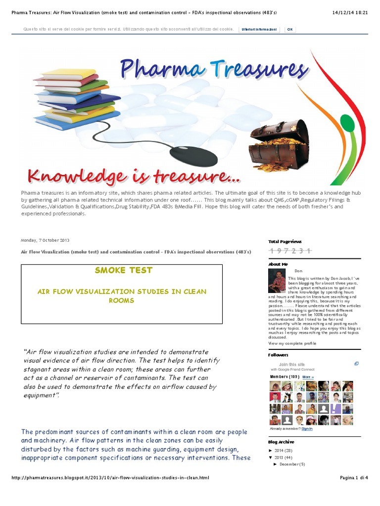 Smoke Test: Air Flow Visualization Studies in Clean Rooms | PDF ...