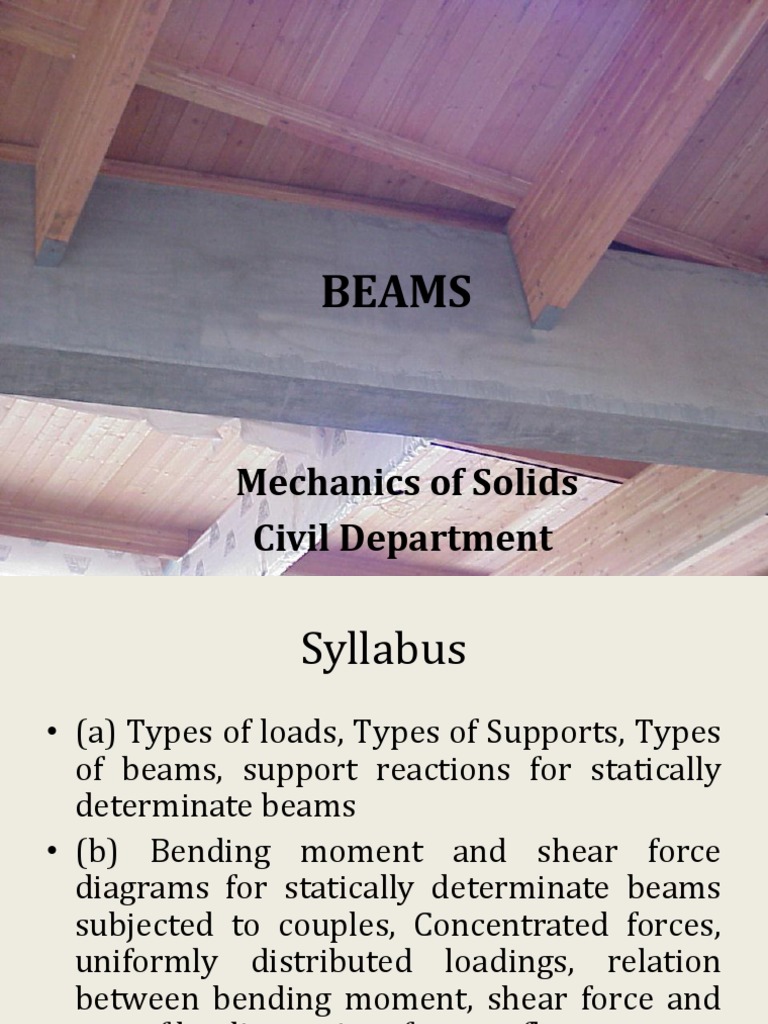 Beams: Mechanics of Solids | PDF | Bending | Beam (Structure)