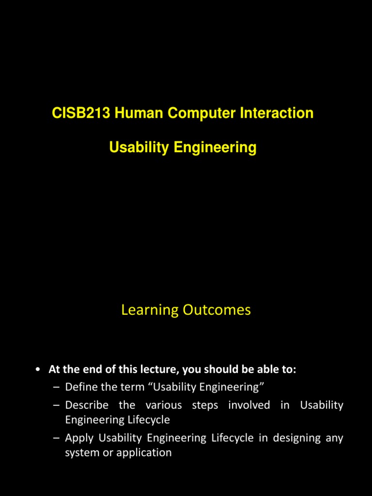 8 HCI Usability Engineering | PDF | Usability | Expert