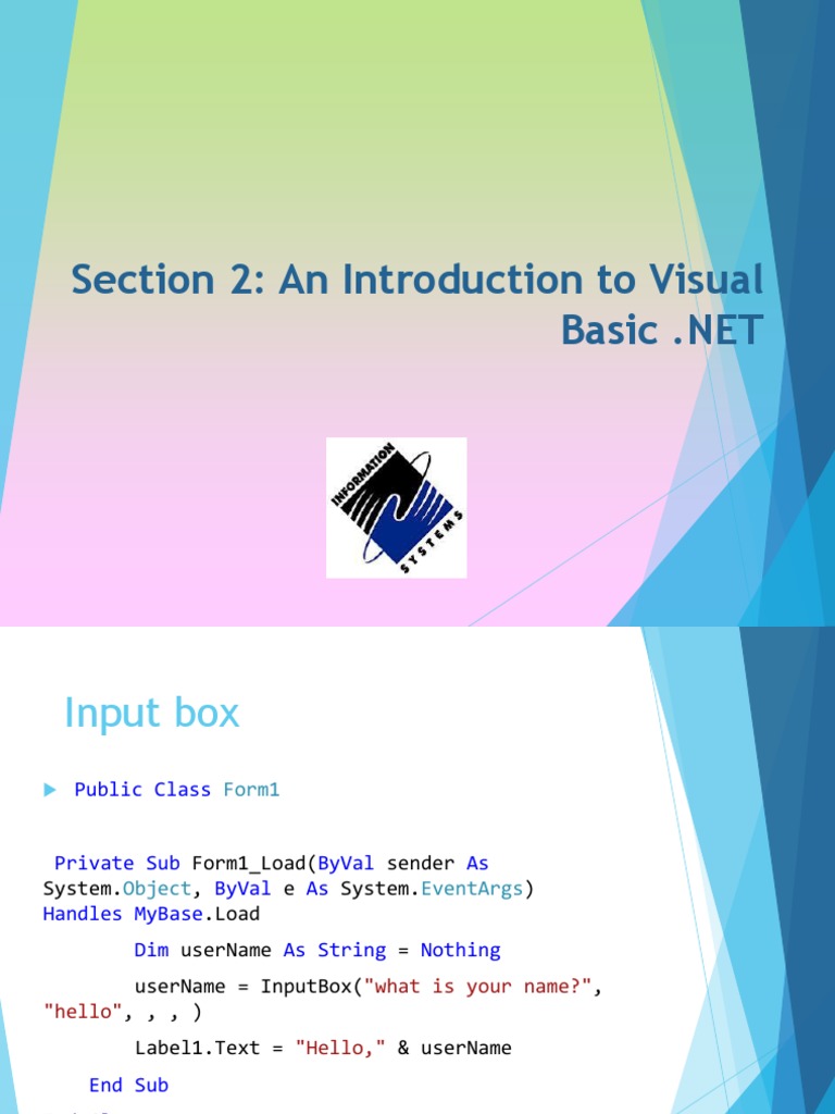 Section 2: An Introduction To Visual | PDF | Microsoft Visual Studio ...