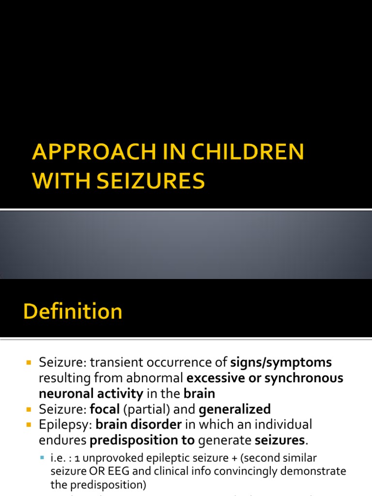 Approach in Children With Seizures | Download Free PDF | Epilepsy ...