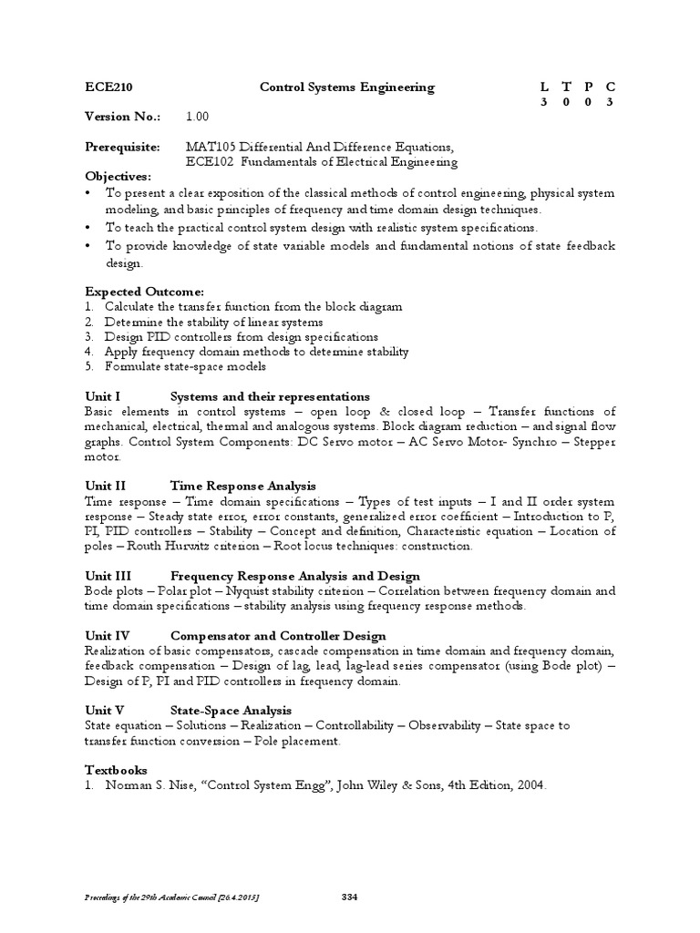 Control Systems Engineering | PDF | Control Theory | Systems Theory