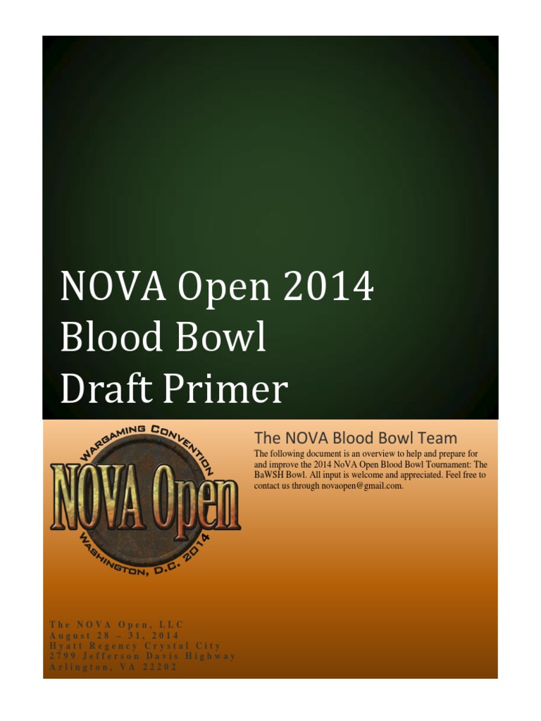 Blood Bowl Draft Primer 2-14-14 | Download Free PDF | Sports | Leisure