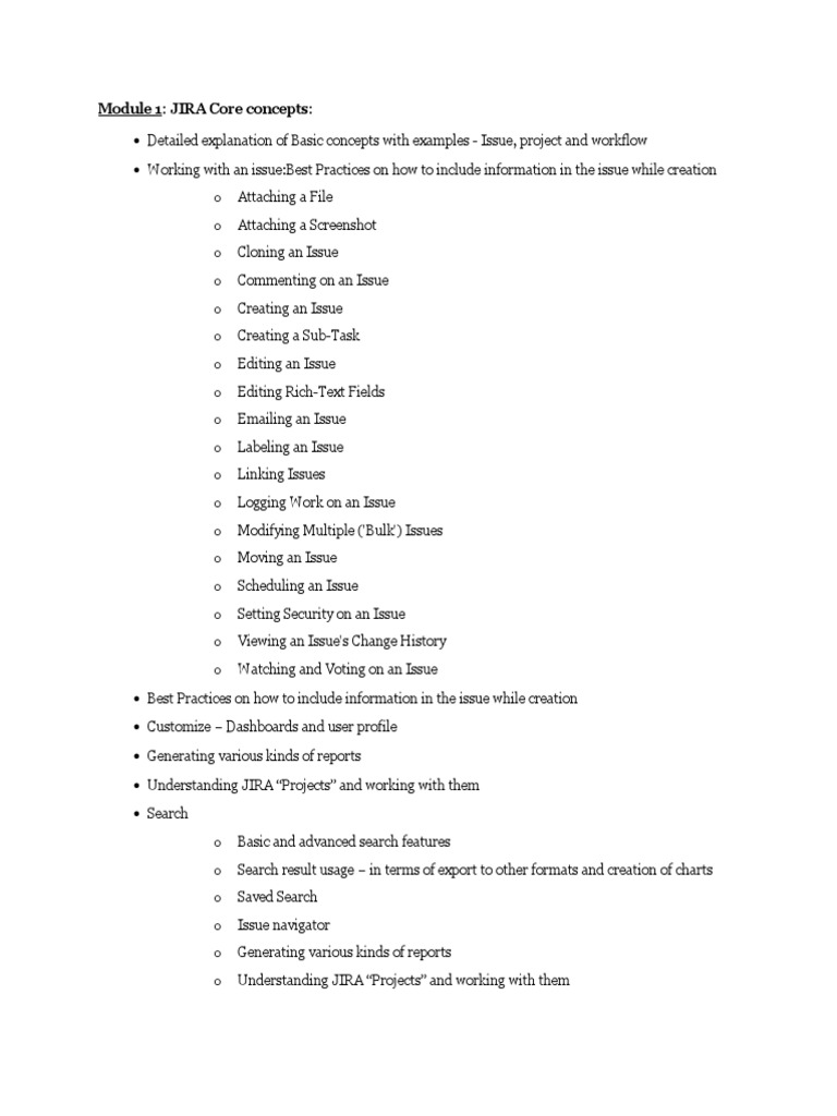 Module 1: JIRA Core Concepts | PDF | Workflow | Scrum (Software ...