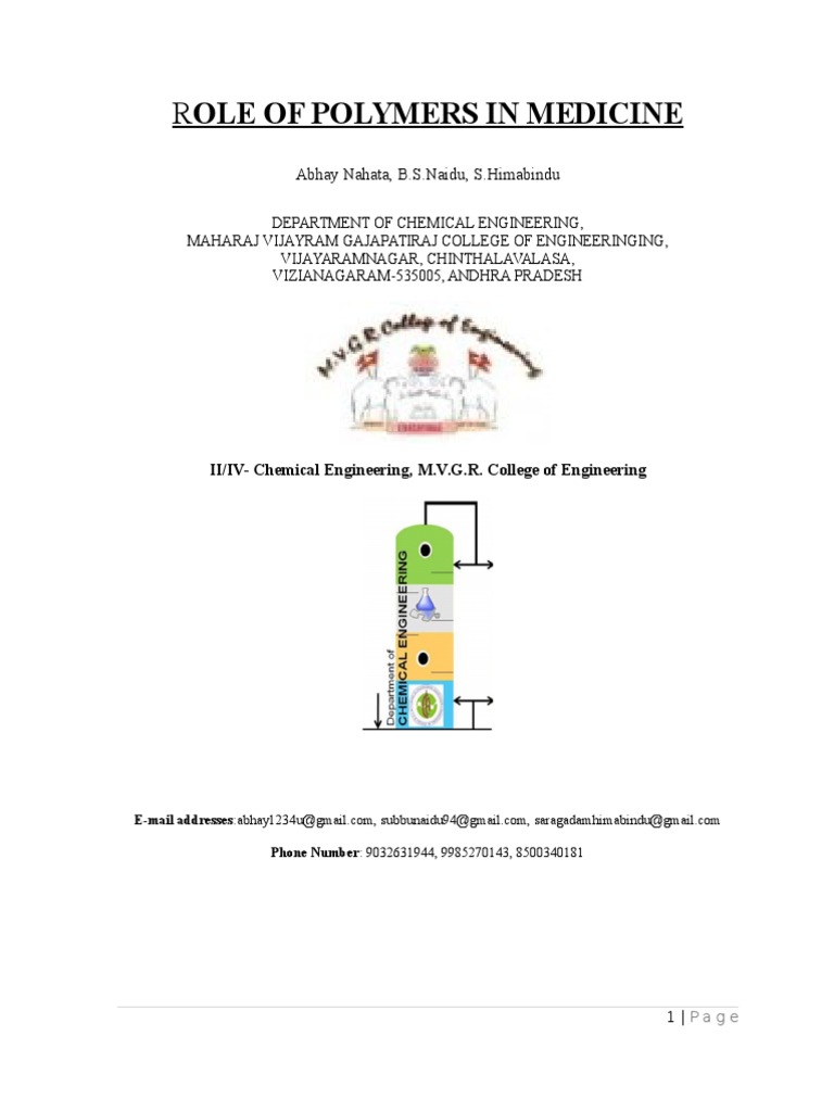 Polymers in Medicine | PDF | Polymers | Biomaterial