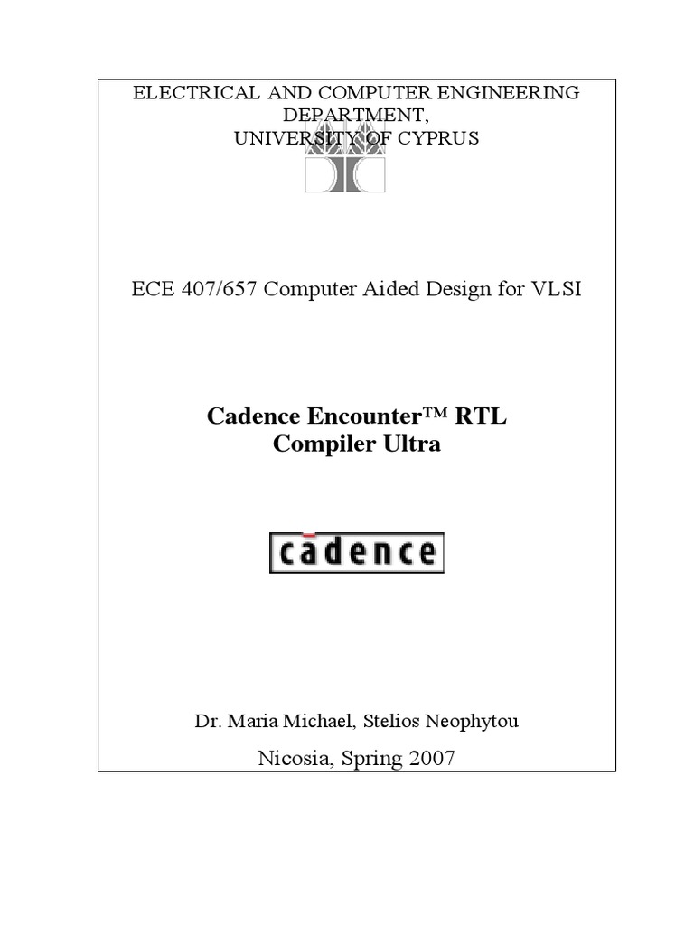 Rtl Logic Synthesis Tutorial Pdf Hardware Description Language Logic Synthesis 