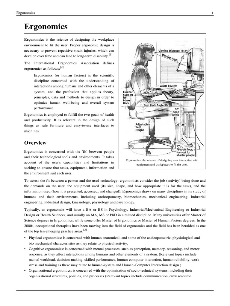 Ergonomics: The Science of Designing User Interaction with Equipment ...