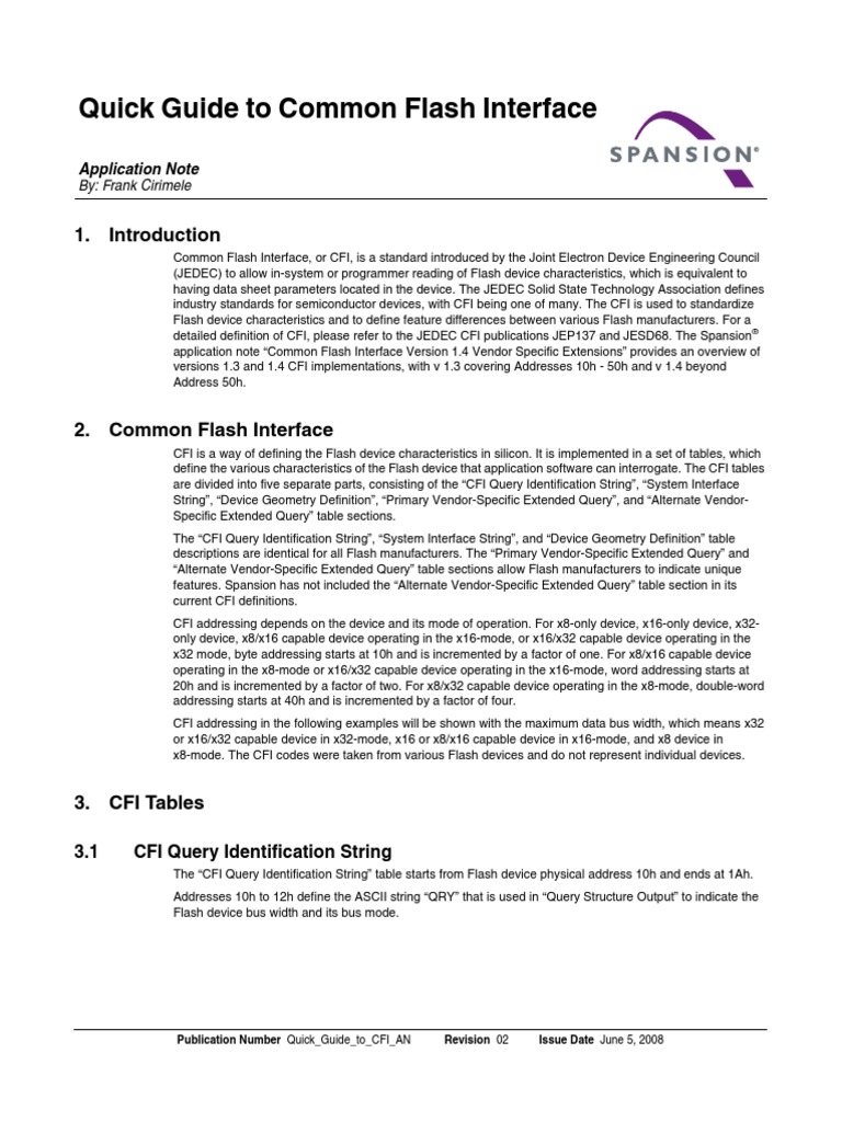 Quick Guide To CFI An | PDF | Flash Memory | Booting