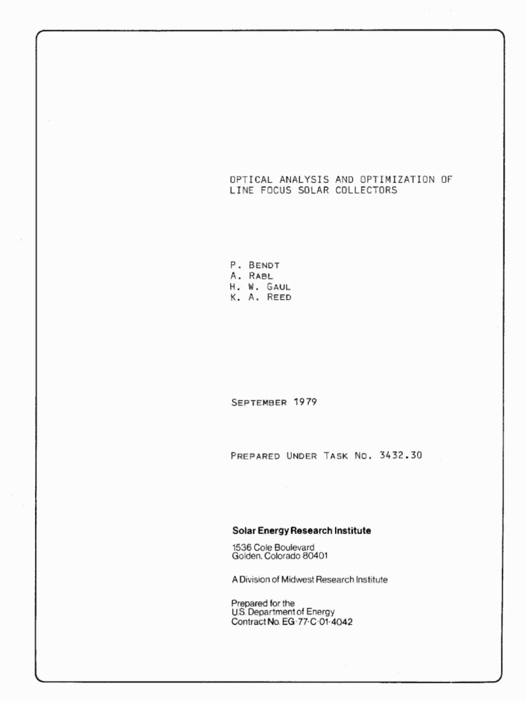 Optical Design of Solar Collectors | PDF | Optics | Normal Distribution