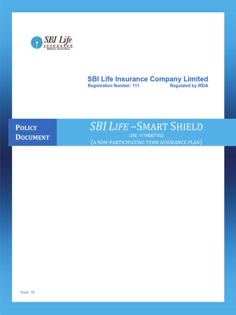 SBI Life Smart Shield Policy Document | PDF | Insurance | Present Value
