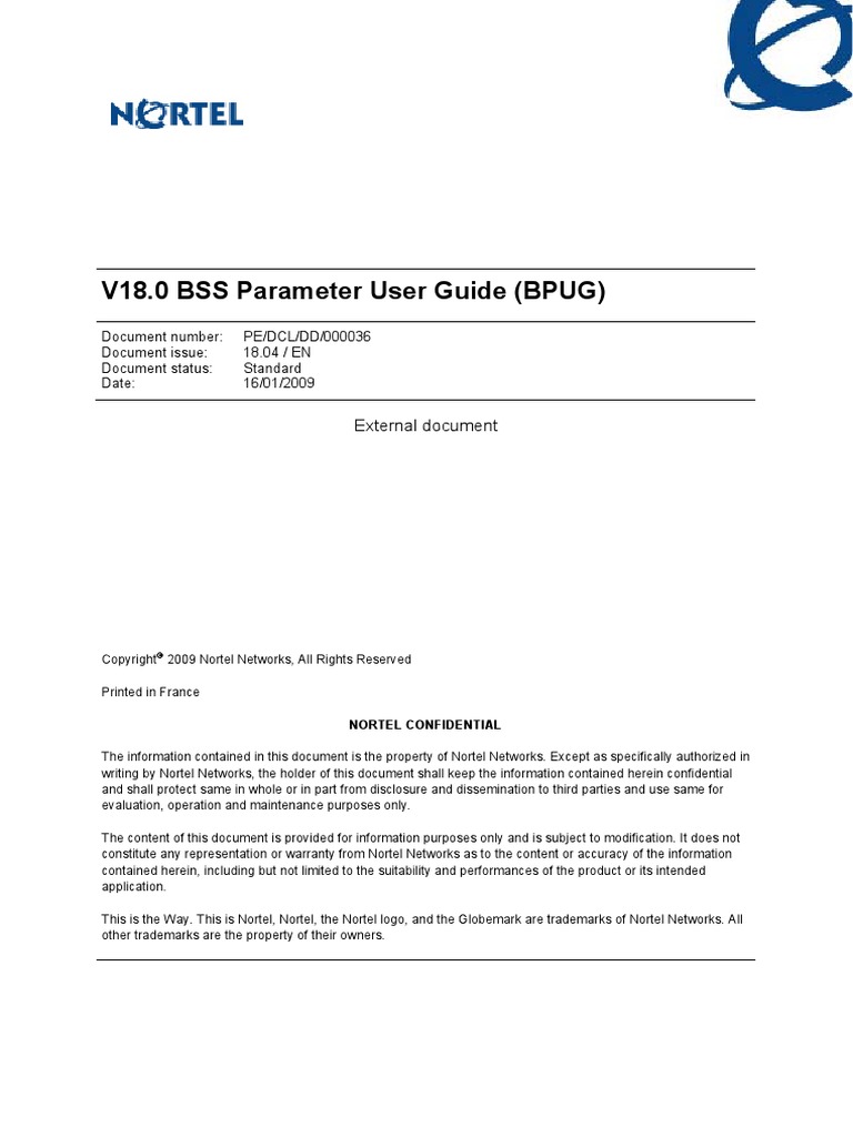 V18 BSS Parameter Guide | PDF | Gsm | Broadcast Engineering