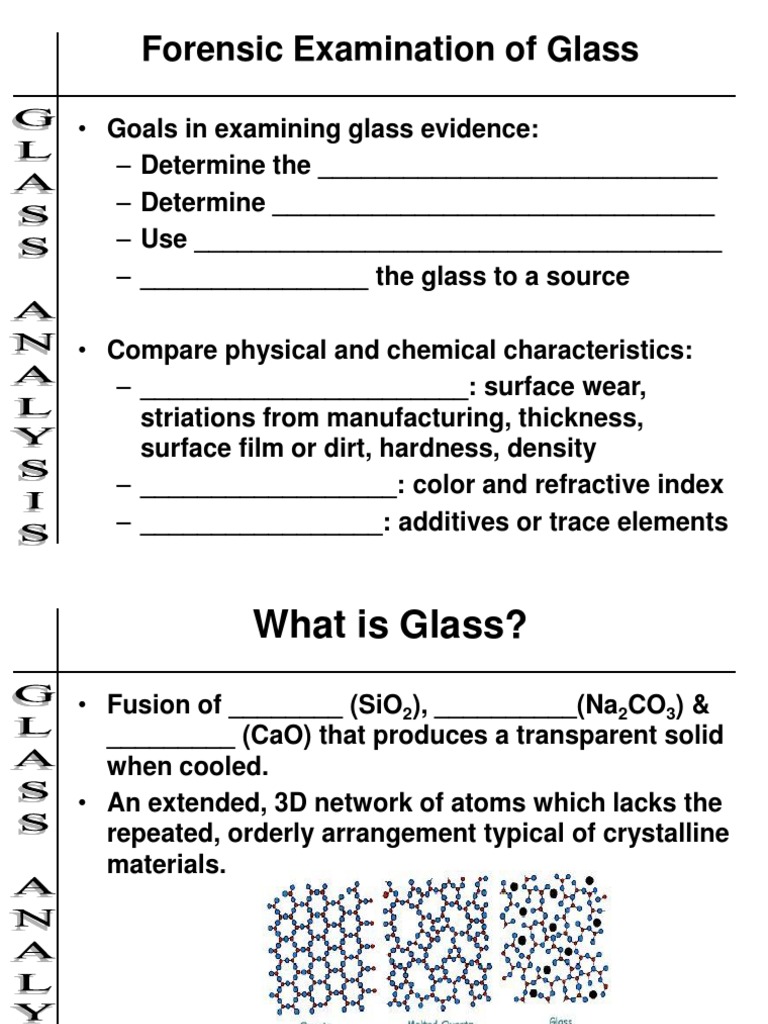 Glass Analysis 2011 SV | Fracture | Glasses