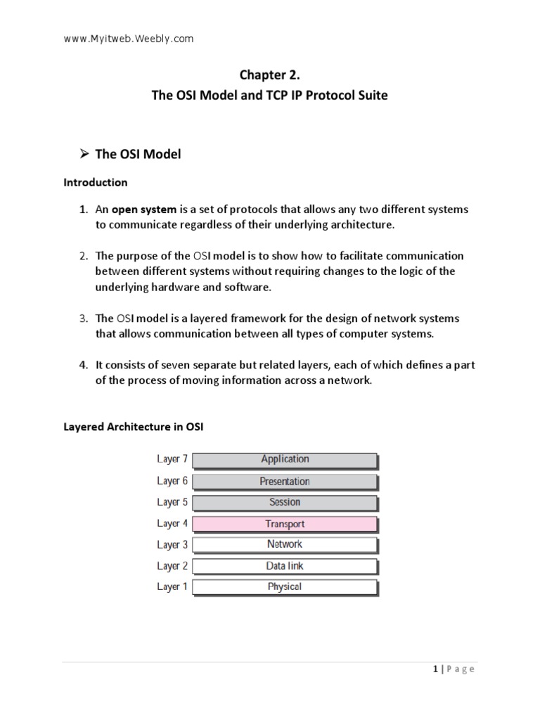 OSI Model and TCP/IP Overview | PDF | Osi Model | Communications Protocols