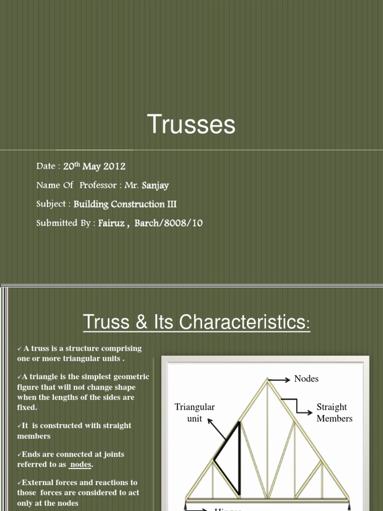 Truss | PDF | Truss | Architectural Elements