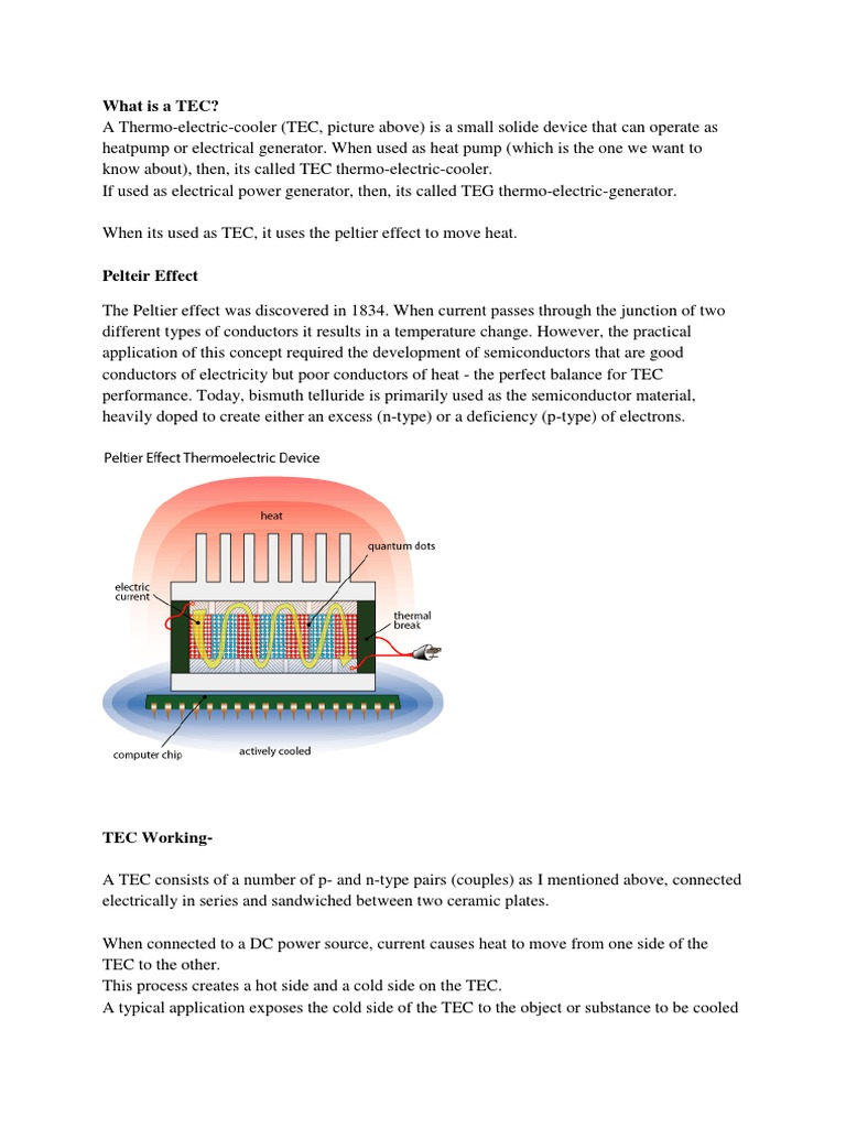 Introduction Peltier | PDF | Semiconductors | Applied And ...