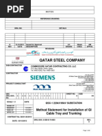 Cable Tray Method Statement | PDF | Cable | Specification (Technical Standard)