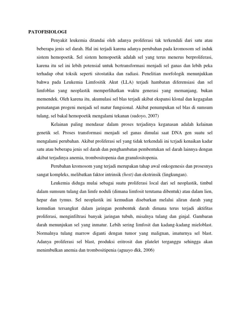 Patofisiologi Leukemia | PDF