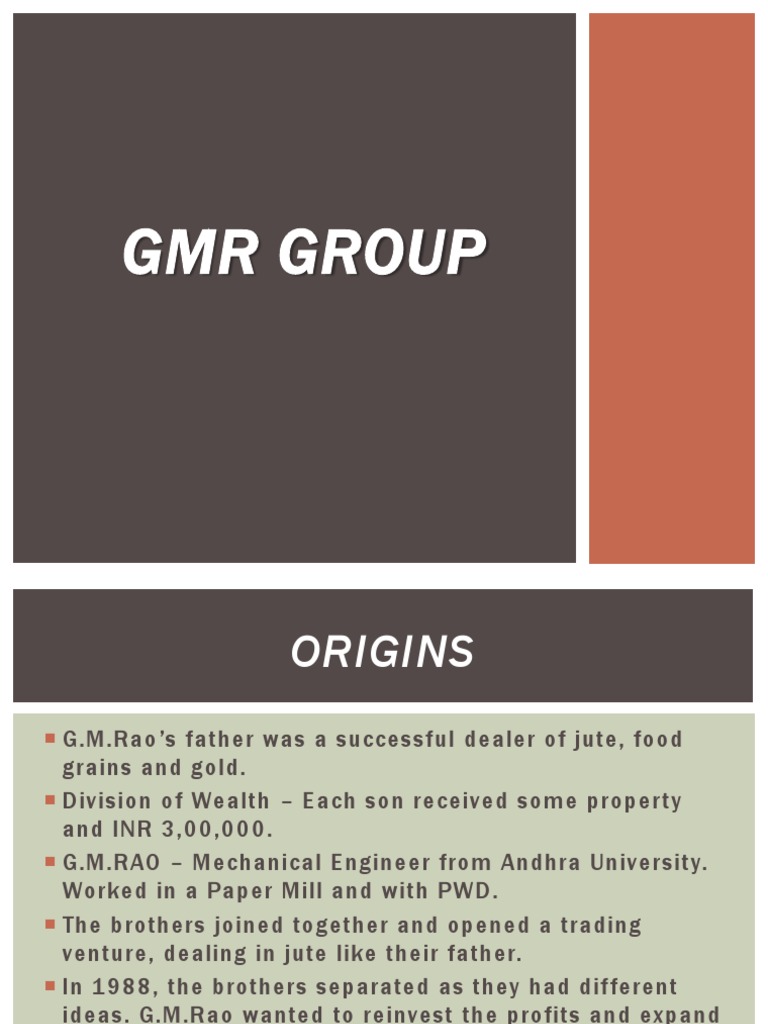 GMR Group Presentation | PDF | Governance | Leadership