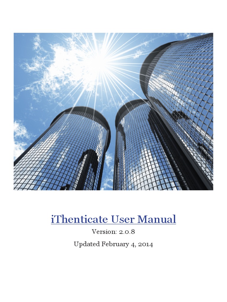 IThenticate Manual | PDF | File Format | Web Page