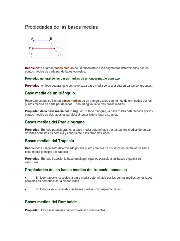 Propiedades de La Base Media | PDF