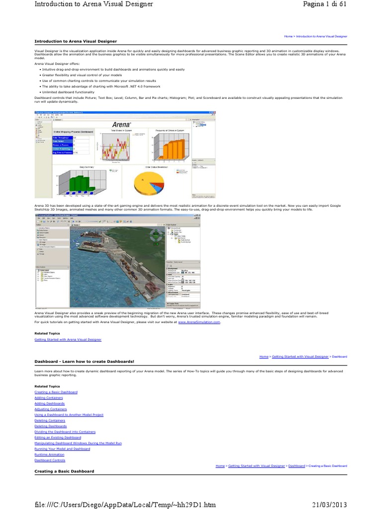 Arena Visual Designer Overview | PDF | Computer Graphics | 3 D Modeling