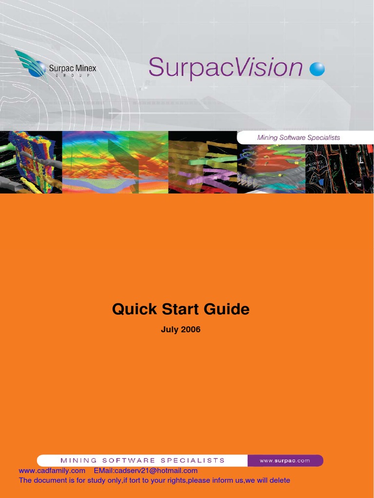 Surpac Quick Start Tutorial 2 | PDF | Installation (Computer Programs ...