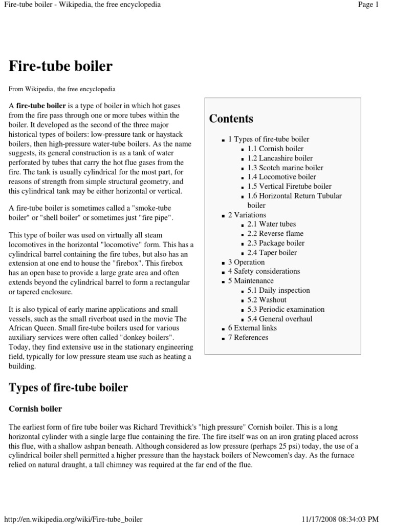 Fire Tube Boiler | PDF