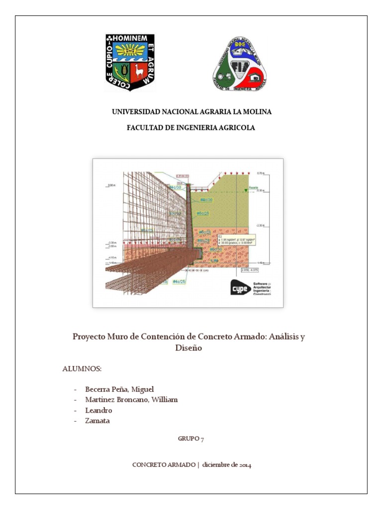 Tbjo Final Muro de Contencion - Version Ult | PDF | Doblar | Tierra