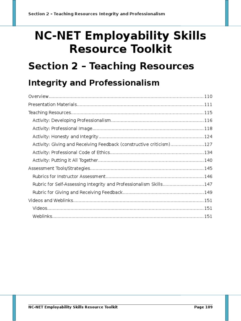 Integrity and Professionalism Module | PDF | Integrity | Value (Ethics)