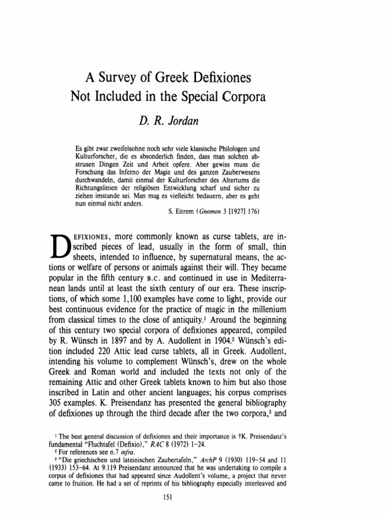 SGD - Jordan, D. R. (1985) | PDF | Epigraphy | Writing