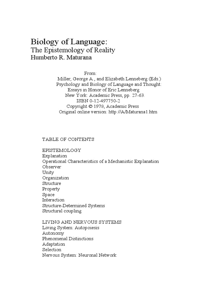 Biology of Language | PDF