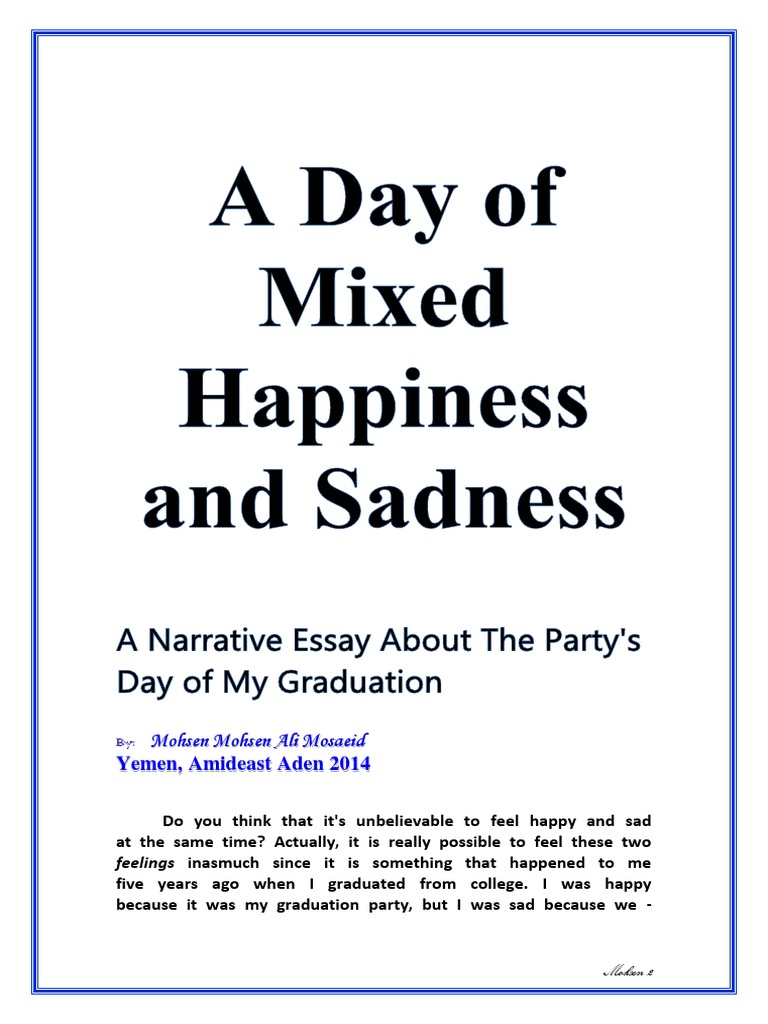 Narrative Essay. My Graduation Party Day. | PDF