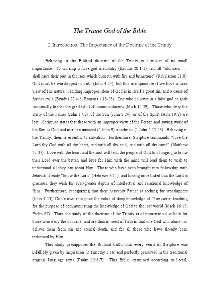 Arian Objections To The Trinity Refuted | PDF | Trinity | Incarnation ...