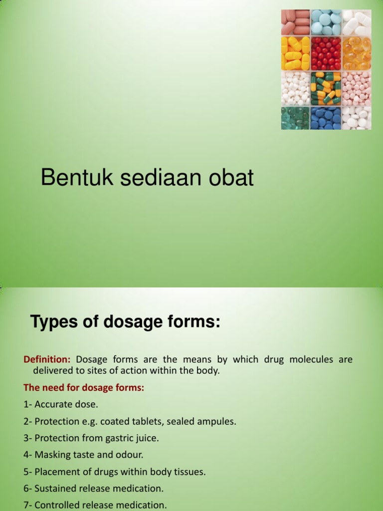Bentuk Sediaan Obat 2014 | PDF | Tablet (Pharmacy) | Topical Medication