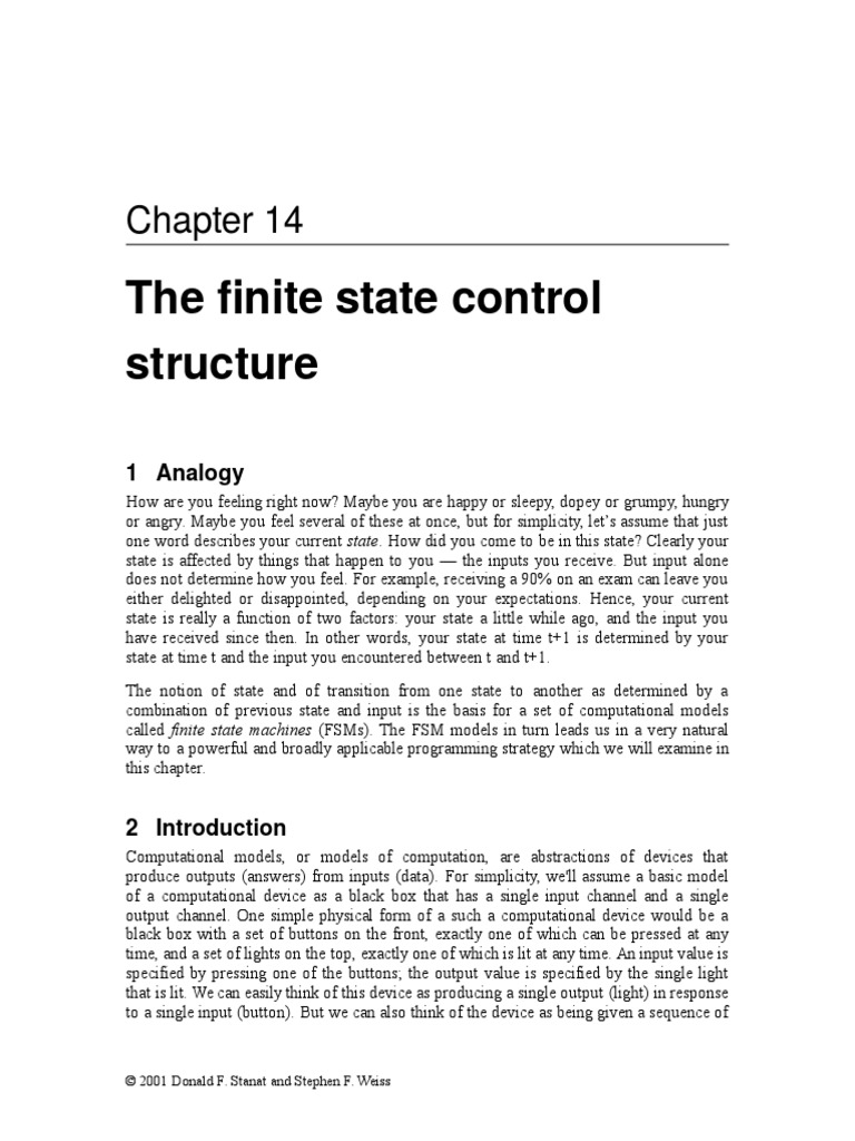 14 Finite State | PDF | Control Flow | String (Computer Science)