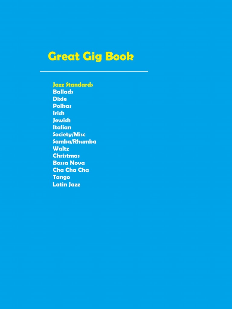 Great Gig Book - Blue Book PDF | PDF