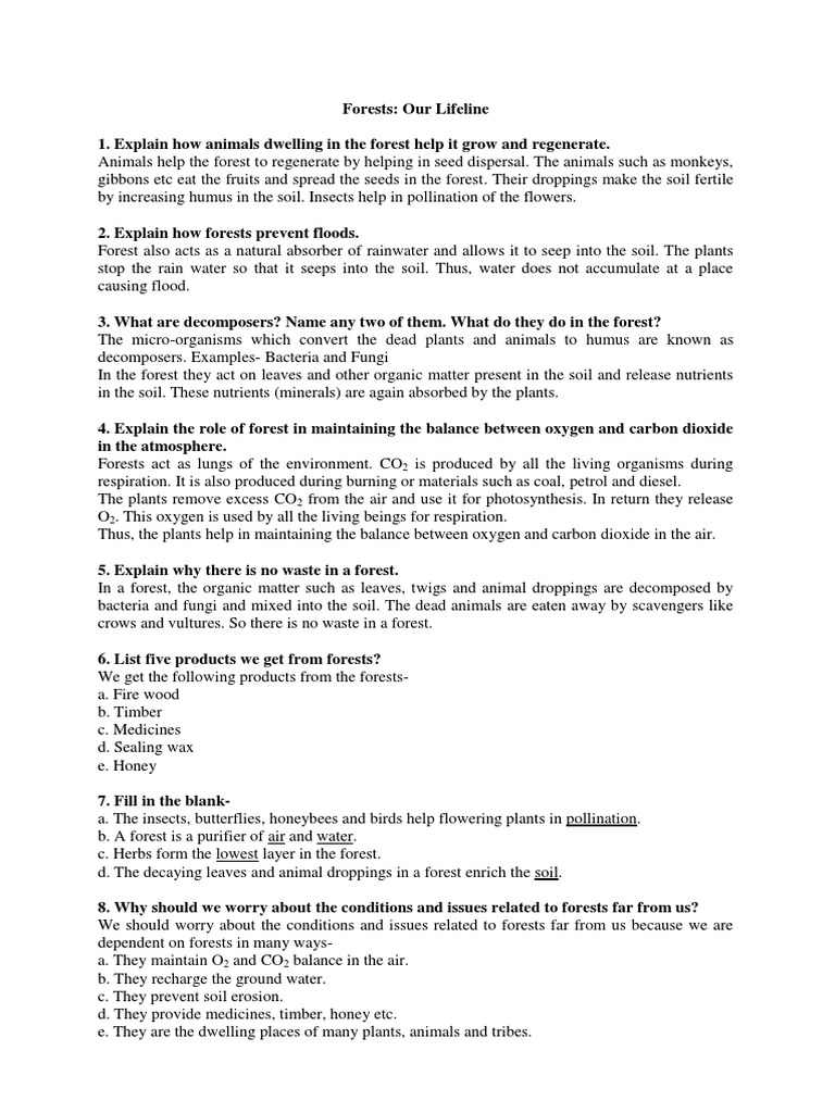 7forests - Our Life Line PDF | Download Free PDF | Deforestation | Soil