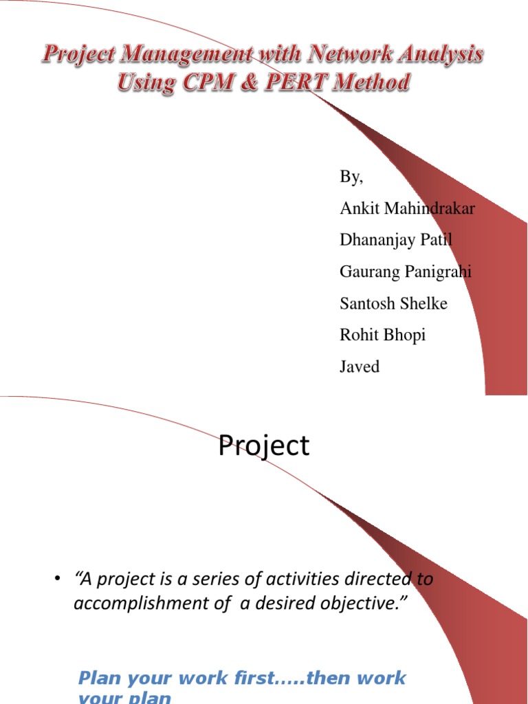 Network Analysis CPM & Pert | PDF | Applied Mathematics | Systems Science