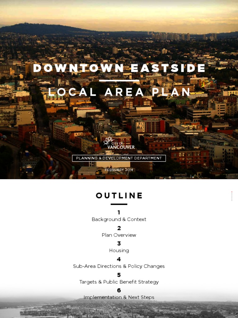 Downtown Eastside: Local Area Plan | PDF | Well Being | Infrastructure
