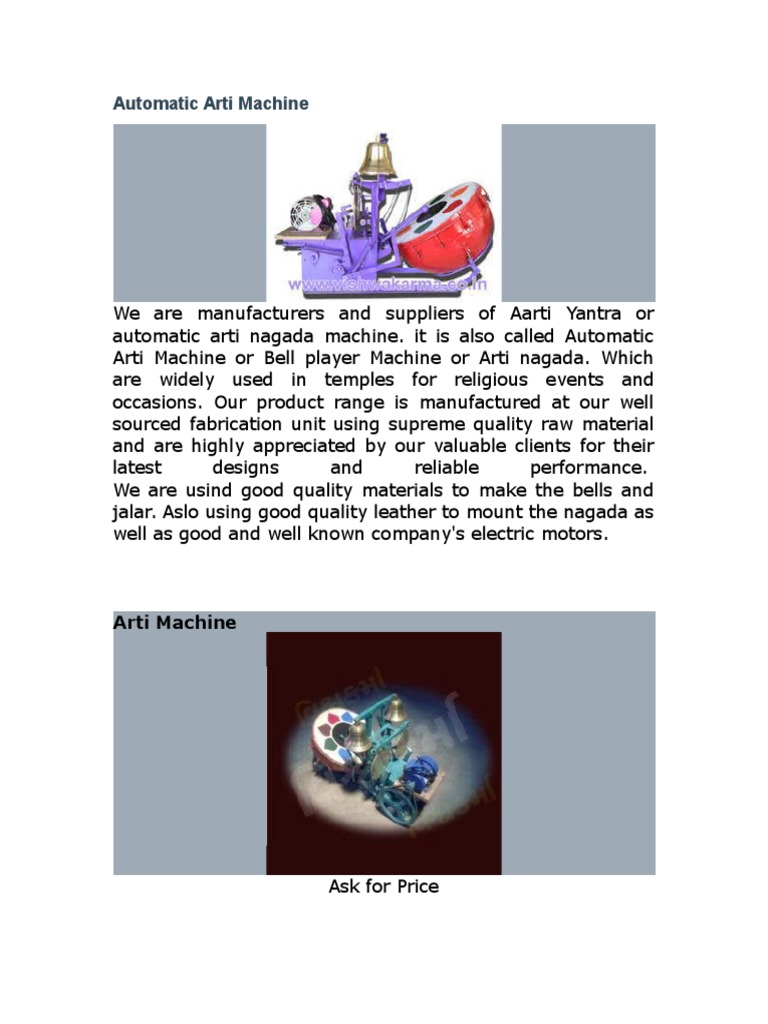 Automatic Arti Machine | Download Free PDF | Gear | Machines