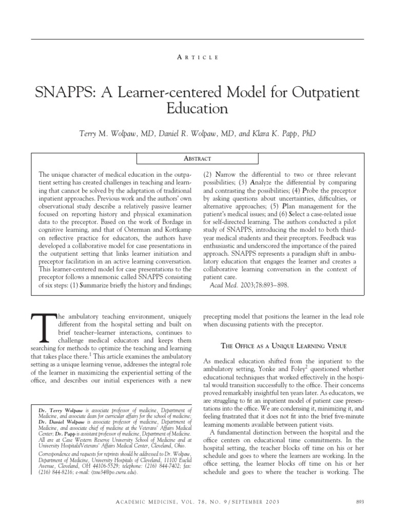Snapps | PDF | Facilitator | Learning