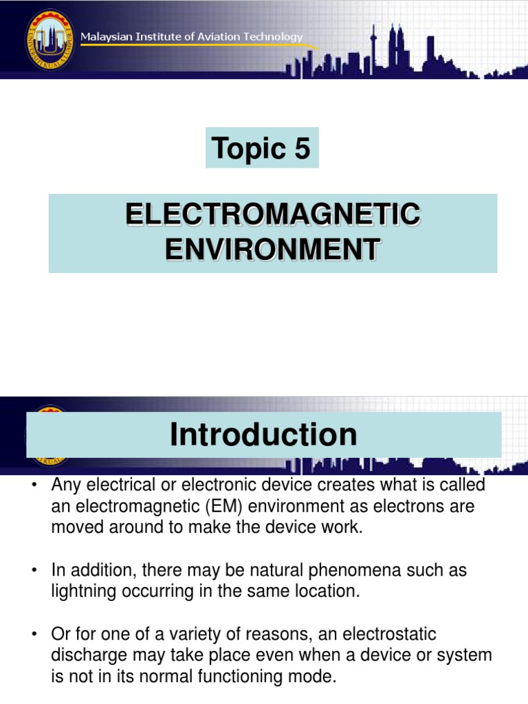 Topic 5 Electromagnetic Environment | PDF | Electromagnetic ...