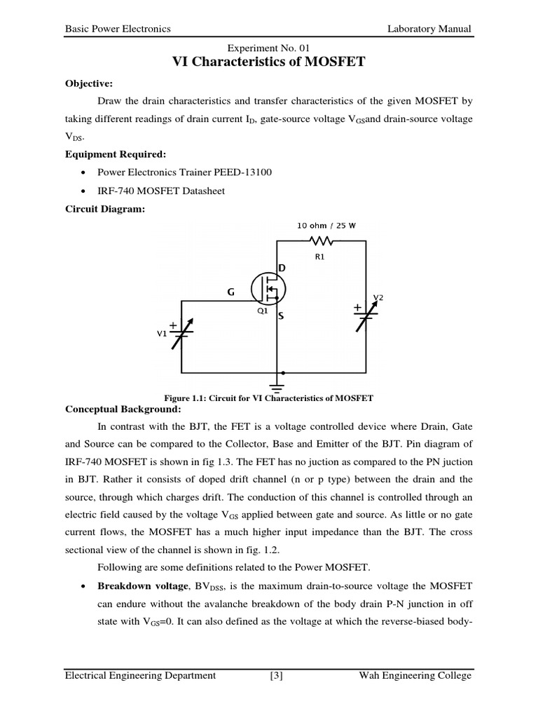 MOSFET | PDF | Field Effect Transistor | Mosfet