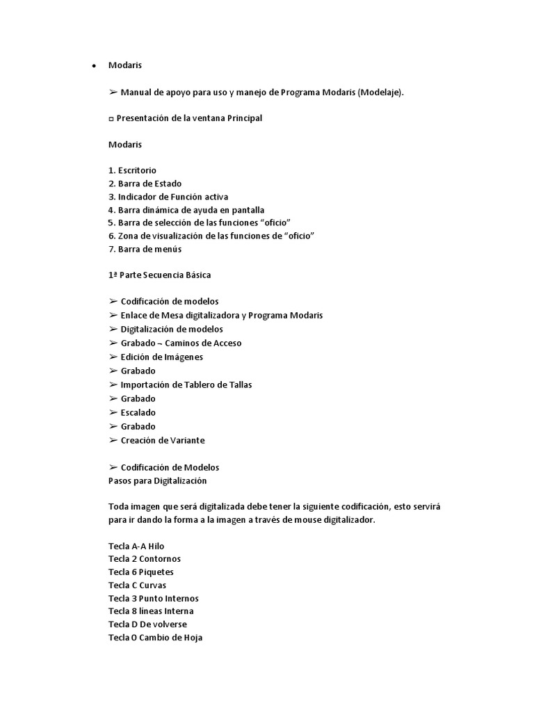 Tutorial de Modaris: Guía de Uso y Funciones | PDF | Point and Click ...